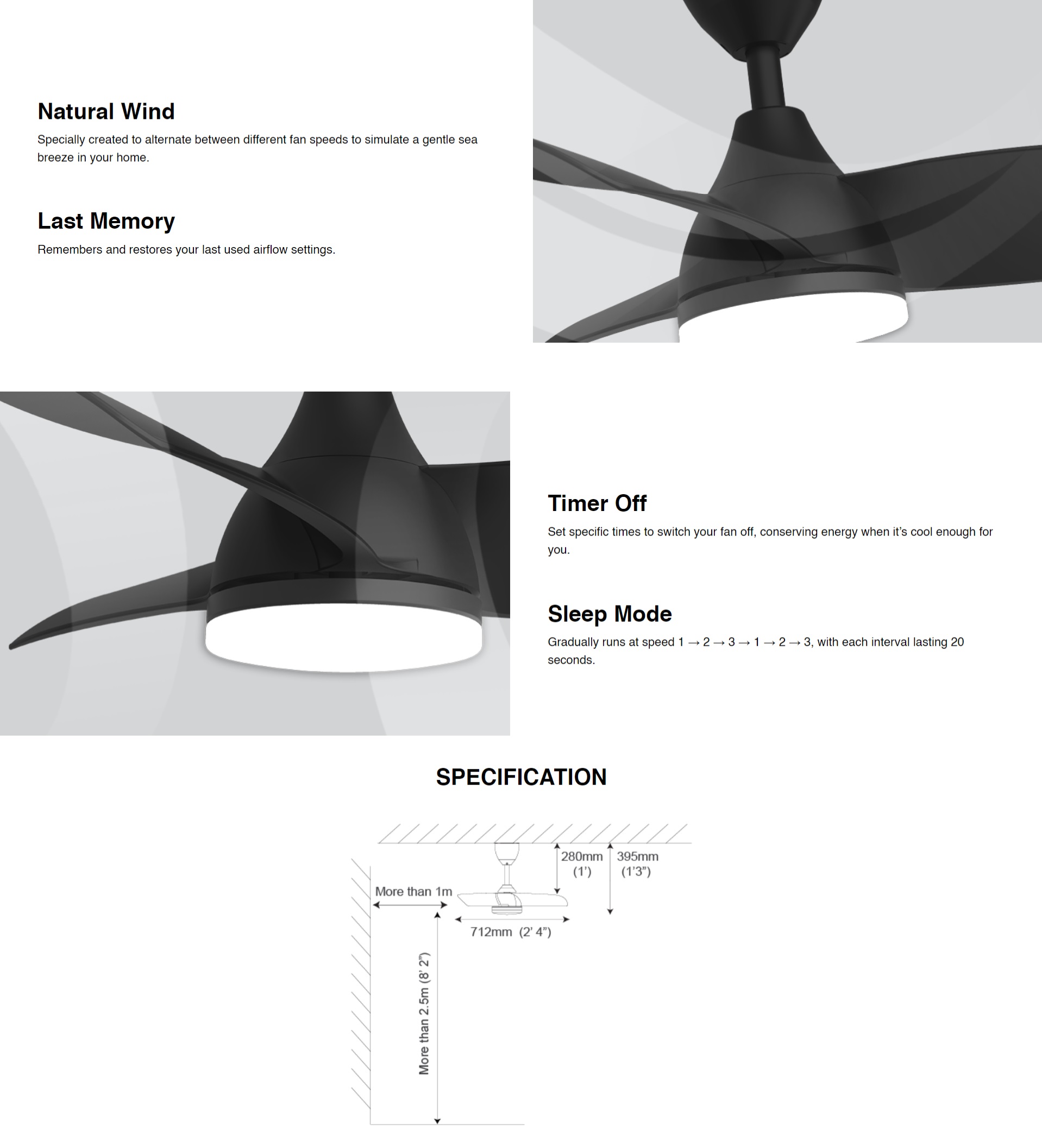 ALPHA,3 BLADES CEILING FAN,CEILING FAN,DC MOTOR CEILING FAN,REMOTE CONTROL CEILING,ALPHA COSA ...